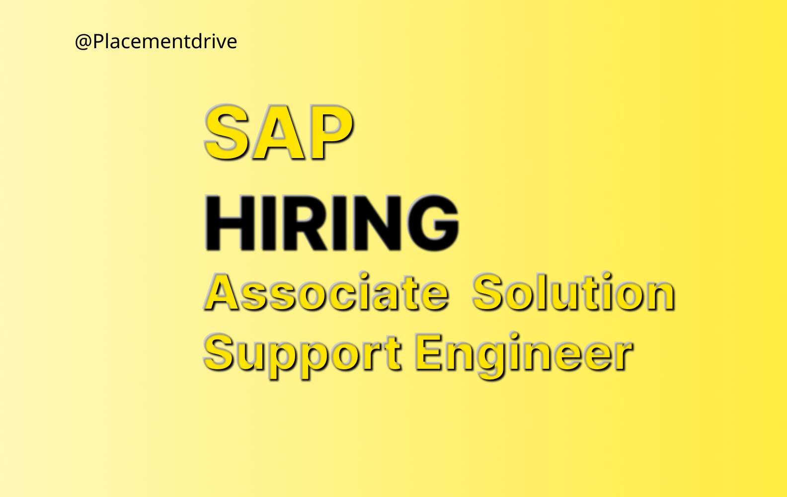SAP HIRING Associate Solution Support Engineer - placementdriveinsta.in SAP HIRING Associate Solution Support Engineer - placementdriveinsta.in