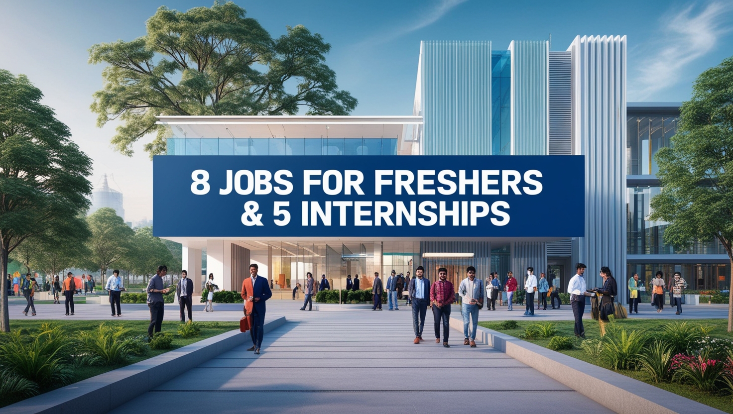 8 Jobs For Freshers & 5 Internships - placementdriveinsta.in
